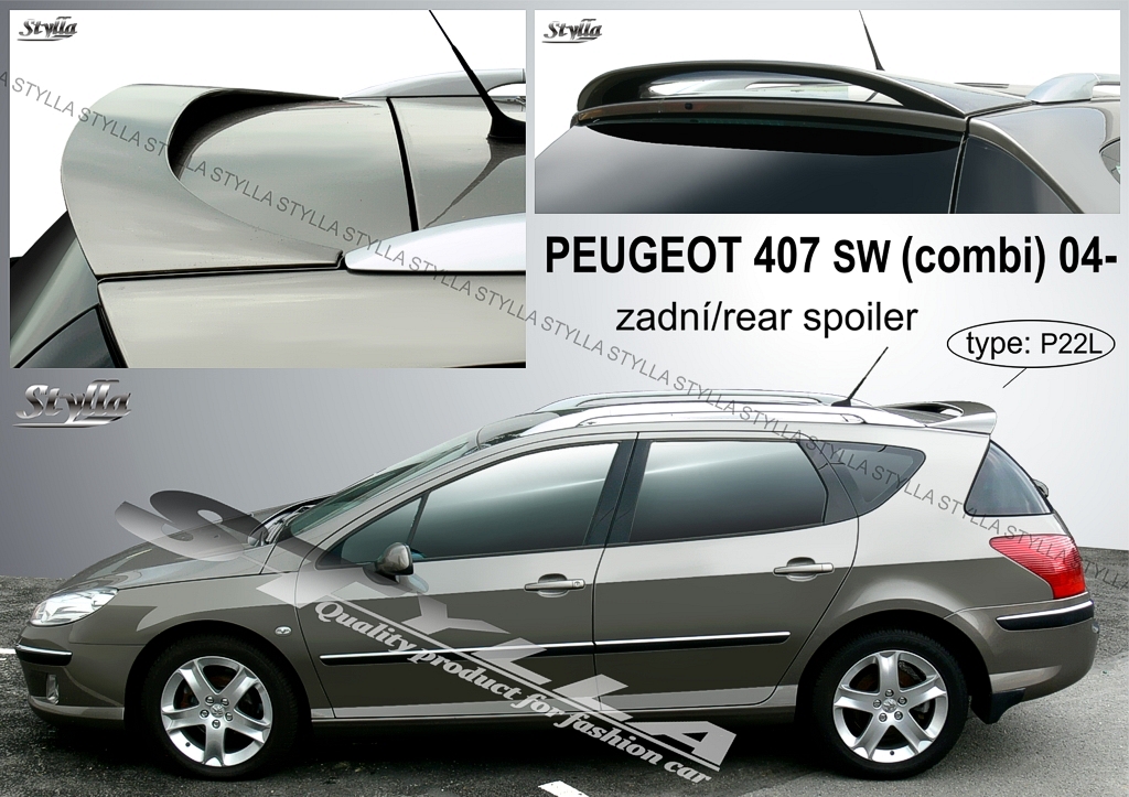 Stříška, zadní spoiler Peugeot 407, SW combi, 2004- | Autoplay tuning